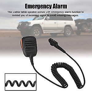 Speaker Mic for Hytera,Sensitivity up to 94±3dB, Walkie Talkie Speaker with 360° Back Clip for for PD700, PD700G, PD708, PD702G, PD780, PD780G, PD788, PD782, PD705, PD705G, PD785, PD785G