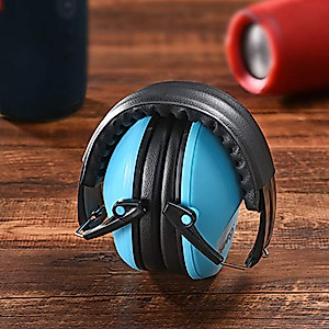 CHAMPS Kids Ear Muffs Earmuff Noise Protection Reduction Headphones for Toddlers Kid Children Teen NRR 25dB Safety Hearing Ear Muff Shooting Range Hunting Season [Blue]