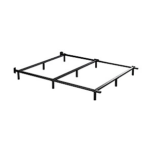 Hafenpo Metal Bed Frame - Sturdy Platform Bed Frame Heavy Duty Non-Slip Black Bed Frame 9 Leg Support Easy to Assemble Suitable for Any Space Queen Size