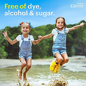 Claritin 24 Hour Allergy Relief - Grape Flavored - Non Drowsy Liquid Antihistamine for Kids, Dye, Alcohol, and Sugar Free Medicine For Children 2 Aged Years and Older
