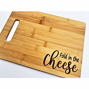Fold in the Cheese sustainable Bamboo Cutting Board 9.5x13" Charcuterie Butter Board