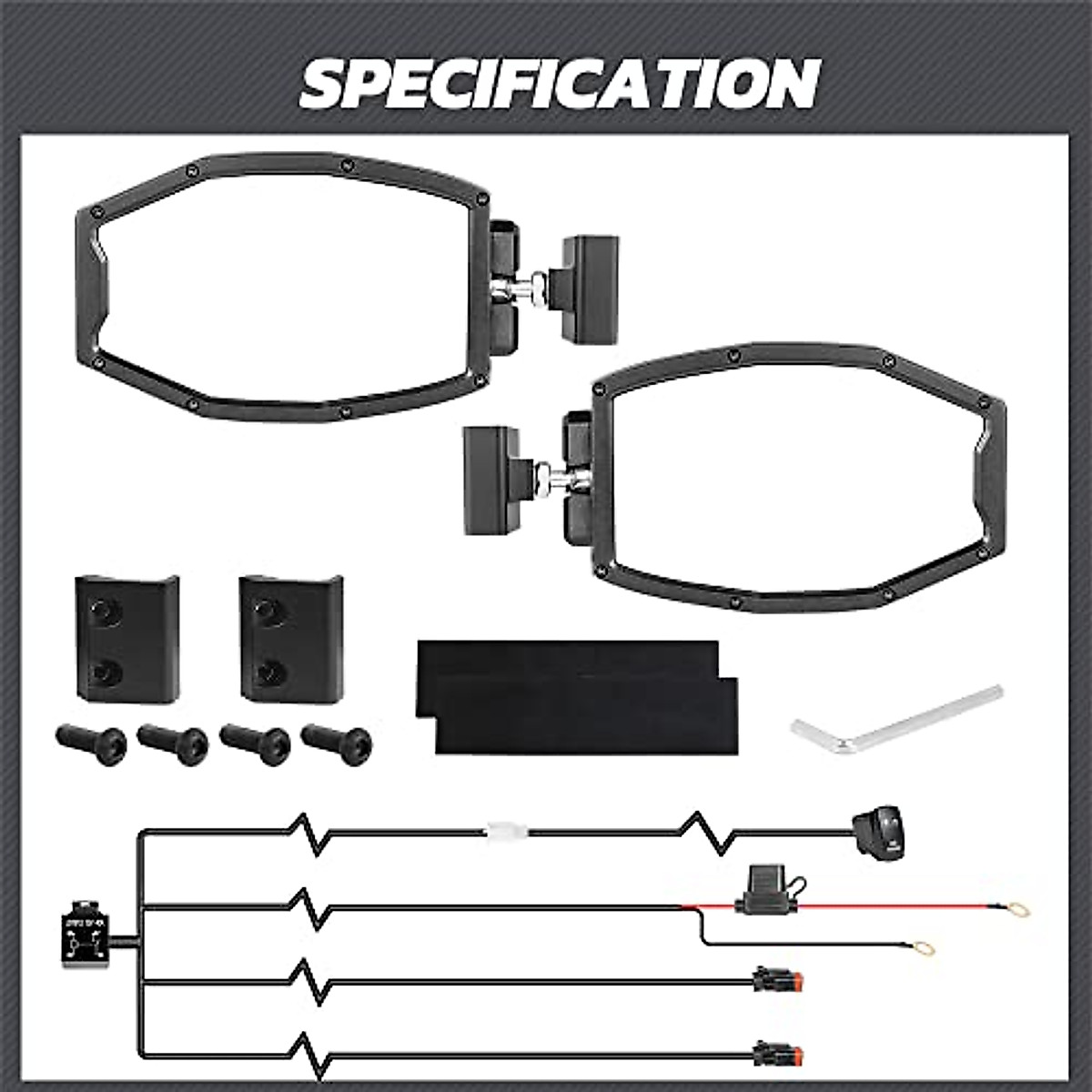 UTV Side View Mirrors, Nibright Ranger Side Mirrors Aluminum w/LED Lights Compatible with Polaris Ranger General, Can Am Defender Maverick Trail, Work with Pro-Fit Cab