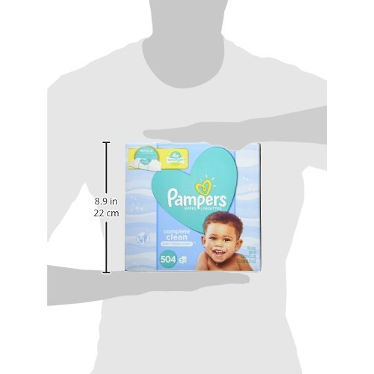 Baby Wipes, Pampers Baby Diaper Wipes, Complete Clean Scented, 7 Refill Packs for Dispenser Tub, 504 Total Wipes