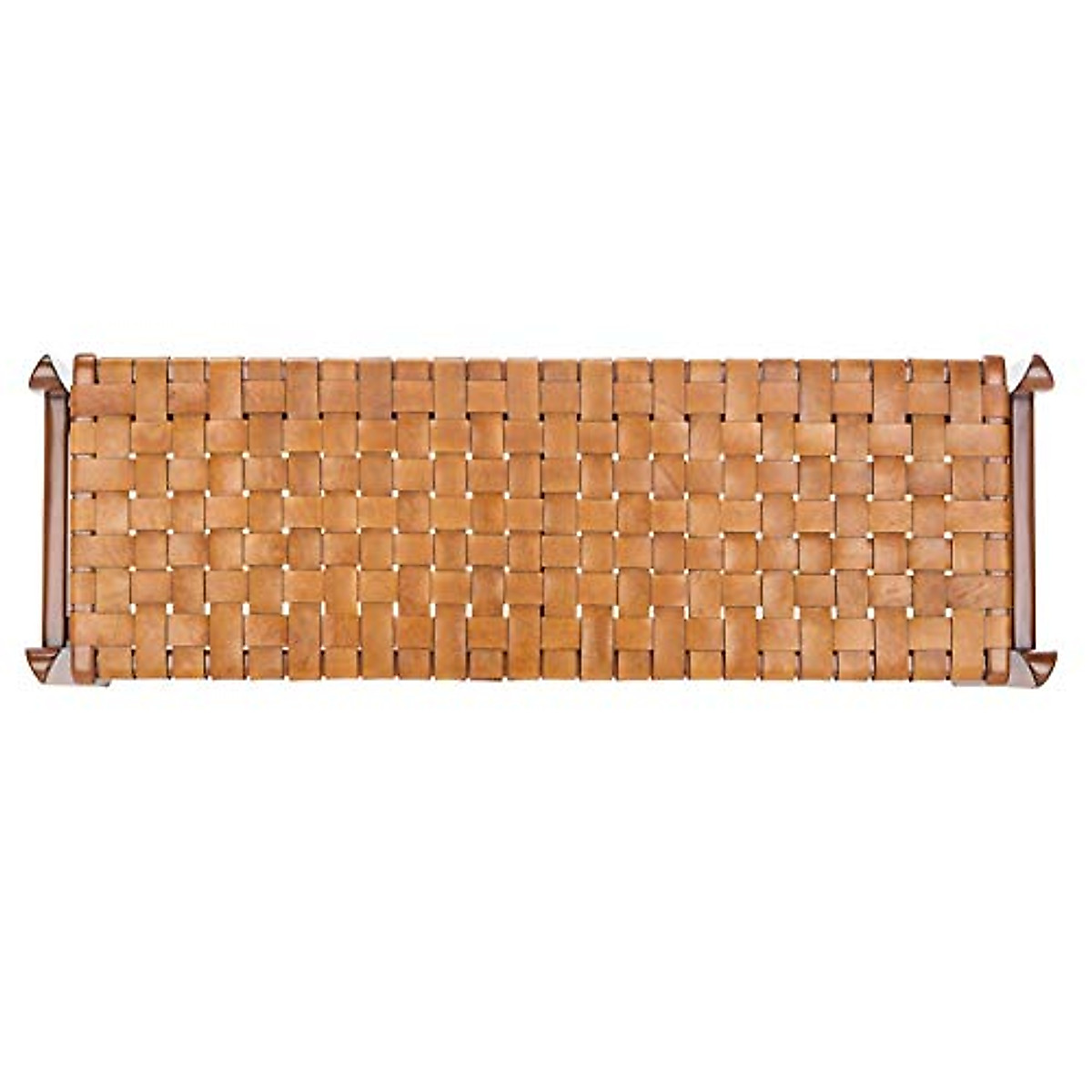 Safavieh Couture Home Dilan 47-inch Brown and Light Brown Leather Weave Bench