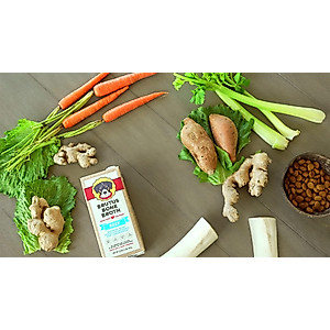Brutus Bone Broth for Dogs (Beef, 2-Pack) and Brutus Broth Dog Biscuits (Beef, 2-Pack) Bundle