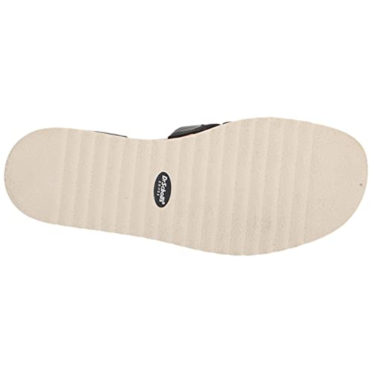 Dr. Scholl's Shoes Women's Island Glow Strappy Flat Sandal,Black Smooth,8.5