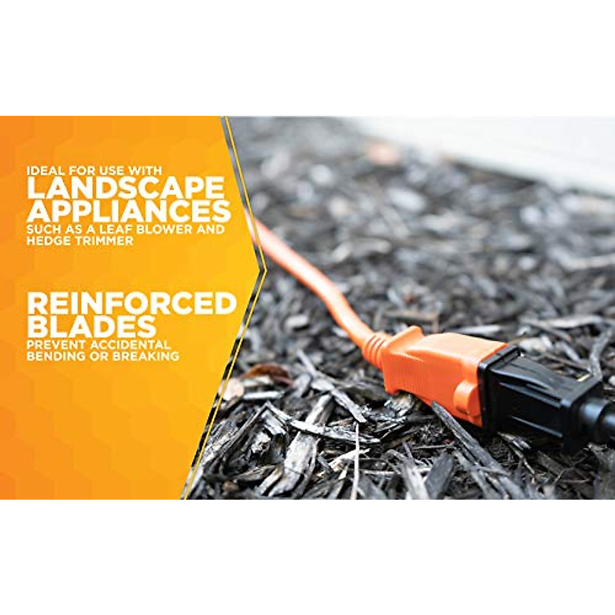 Woods Light Duty Extension Cord, 50Ft, 16 Gauge, General Purpose Cord, SJTW, Orange, 0723