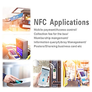 50pcs NFC Cards NFC Tags Ntag 215 NFC chip NFC 215 tag rewritable NFC Coin Cards，Compatible with Tagmo and NFC Enabled Mobile Phones and Devices, Round (25 mm/ 1 Inch)