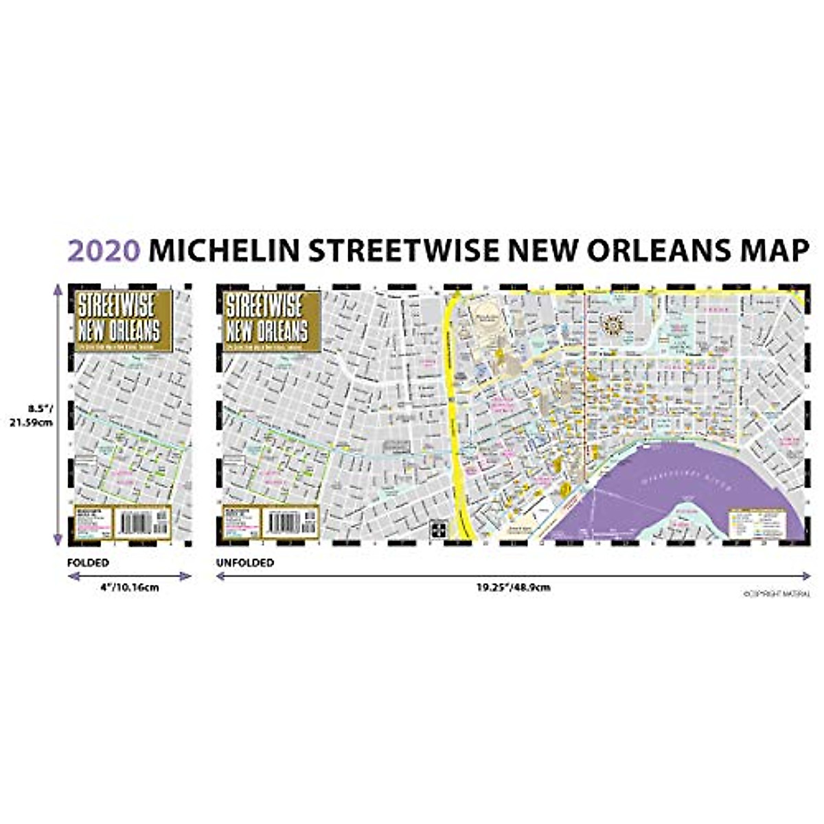 Streetwise New Orleans Map - Laminated City Center Street Map of New Orleans, Louisiana (Michelin Streetwise Maps)