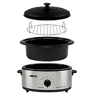 NESCO 4816-25 Electric Roaster, standard, Silver