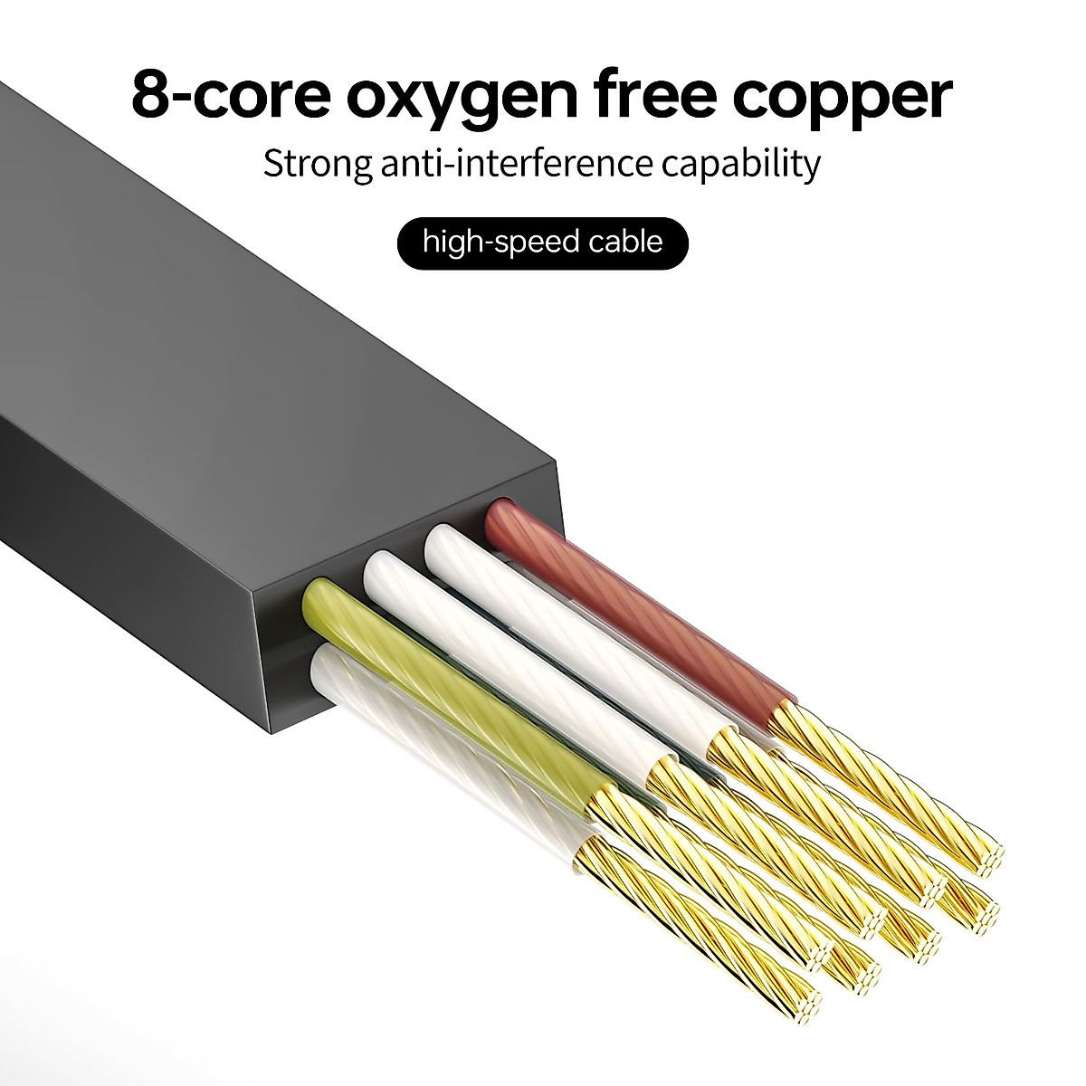 CNCOB Retractable Ethernet Cable Cat6 5.9 ft Ethernet Cable 2 Pack Flat LAN Cable High Speed Outdoor Ethernet Patch Cord for Laptop Travel (5.9 feet(1.8M))