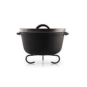 GSI Outdoors Guidecast 5qt Dutch Oven | Cast Iron Dutch Oven for Camping, Cabin and Home Kitchen