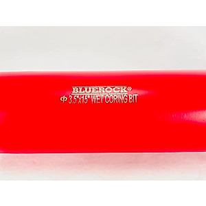 3.5" Inch Diamond Wet Core Drill Bit 1-1/4” Threaded by BLUEROCK Tools for Concrete Rebar Asphalt Brick Rock Masonry Hole Barrel Coring 3-1/2"
