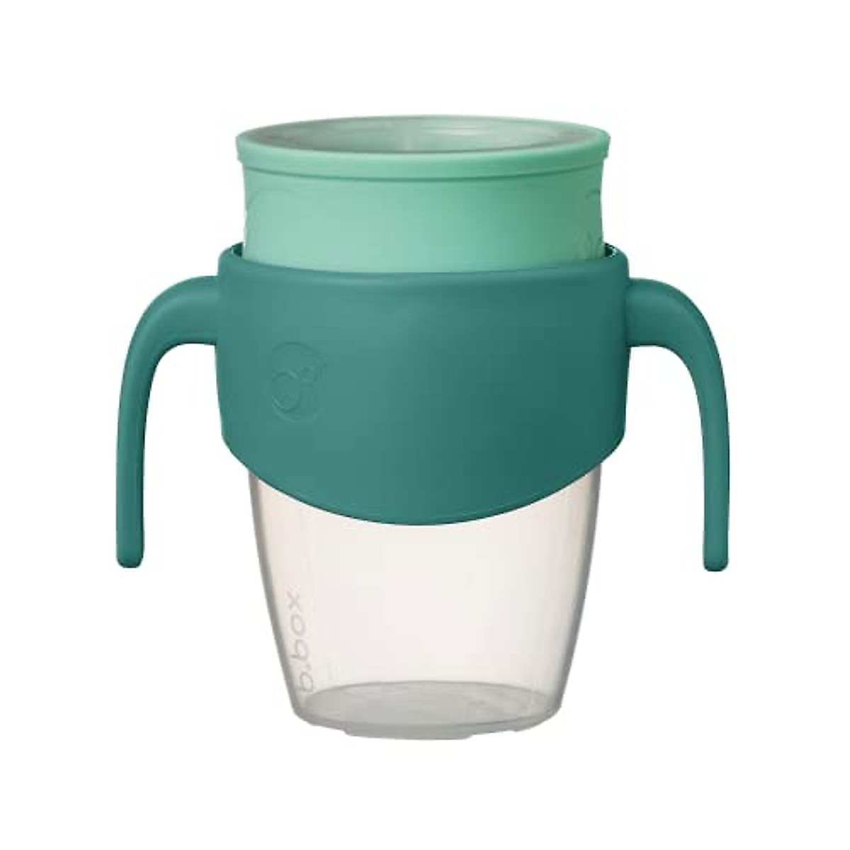 b.box NEW 360 Cup (8.5oz) | Toddler Sippy Cup & Trainer Cup with Silicone Drinking Rim | Spill Proof Locking Mechanism for On the Go | Dishwasher Safe | Babies 6m+ to Toddlers (Emerald Forest)