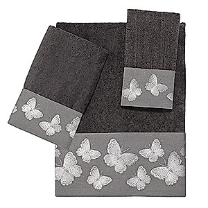 Avanti Linens 039174 GTE Yara Fingertip Towel, One Size, Granite
