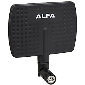 Alfa 2.4HGz 7dBi RP-SMA Panel Screw-On Swivel Antenna Netwrok Adaptors - Also Works for 3DR Solo Drone, DJI Phantom 3 Drone, Yuneec Typhoon H ST16 Controller, adds Range