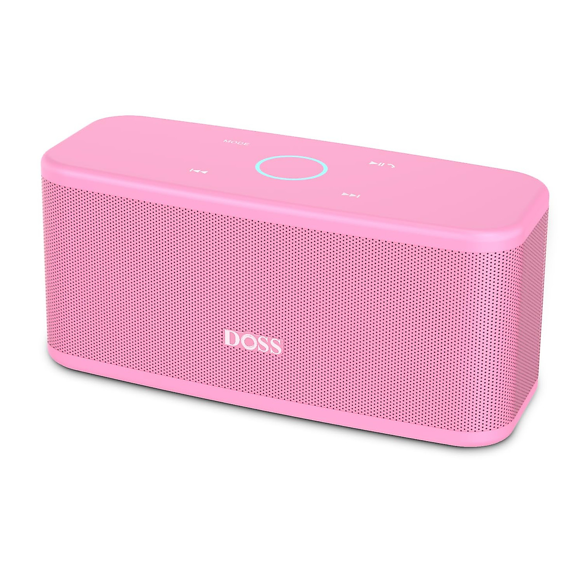 DOSS SoundBox Plus Portable Wireless Bluetooth Speaker with HD Sound and Deep Bass, Wireless Stereo Pairing, Built-in Mic, 20H Playtime, Portable Wireless Speaker for Home, Outdoor, Travel-Pink