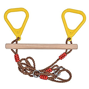Premium Heavy Duty Trapeze Wooden Stick Children Swing Bar High Strength for Garden Courtyard Perfect for Kids Swing, Trapeze Bar, and Outdoor Play Durable and Sturdy