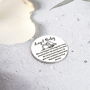 BAUNA Miscarriage Gifts Angel Baby Memorial Token Miscarry Infant Loss Gift for Parents Grief Sympathy Packet Token (Angel Baby Memorial Token)
