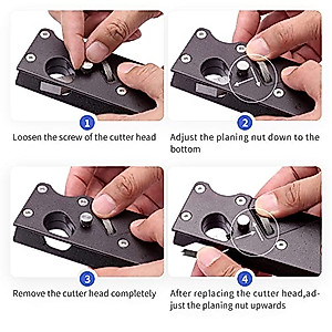 Tidorlou Chamfer Plane for Wood, DIY Hand Woodcraft Corners Edge Carpenter Woodworking Tools, Chamfer Planer for Quick Edge Trimming, Portable wood planer(gray)