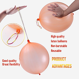 14Pcs Heavy Duty Punch Balloons - Party Favors for Kids, Fun Balloons