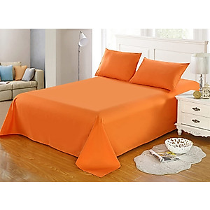 Orange Stretch Spandex T Shirt Knit Fabric Solid Cotton Spandex Knitting Jersey by The Yard Craft Fabric by Yard DIY Sewing Hobby Fabric for T-Shirt (Vermillion Orange, 1 Yard)