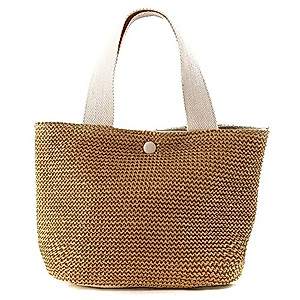 Summer Women Trend Straw Bags New Popular Hit Color Handbags 2023 Designer Solid Color Matching Tote Bag (beige)