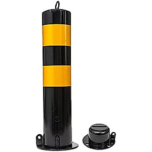 OUSIKA Parking Post, Parking Barrier, for Parking Lot Traffic Safety Street Cone, Parking Space Lock, Parking Pile, Ground Pile, Warning Column Bollard