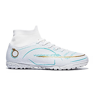Football Shoes Mens Zapatos de Futbol para Hombres Indoor Soccer Shoes Football Boots Tacos de Futbol para Hombre Soccer Cleats White