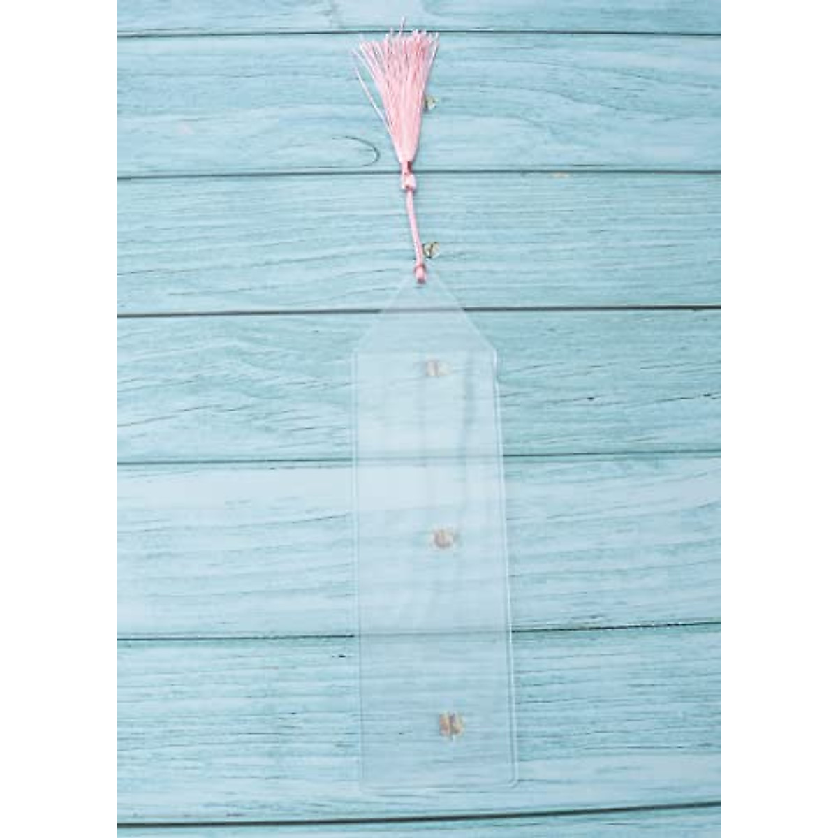 Sowaka 5 Sheets Bookmark Sleeves with 5 Pcs Colorful Tassels Plastic Clear Book Markers Cover Holder with Hole Photo Booth Sleeve for DIY Crafting Christmas Valentine’s Day Parties Supplies (20 X 5.8)