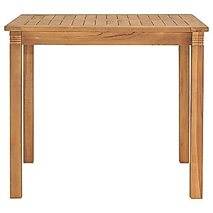 qiangxing 3 Piece Patio Dining Set Outdoor Patio Dining Set Outdoor Patio Furniture Patio Set Patio Table and Chairs Set Solid Teak Wood 3060002