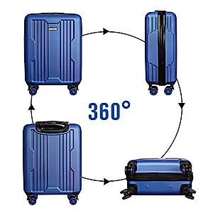 DON PEREGRINO Carry on Luggage 22x14x9 Airline Approved Suitcase with TSA Lock & USB Charger, Hardside Carry on Suitcase with 4 Double Wheels, 5.7lb Lightweight Maletas de Viaje