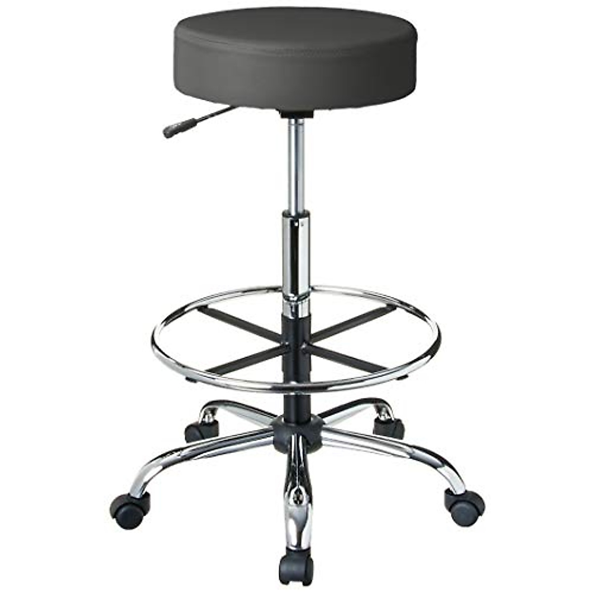 Boss Office Products Adjustable 16" Drafting Stool, Grey