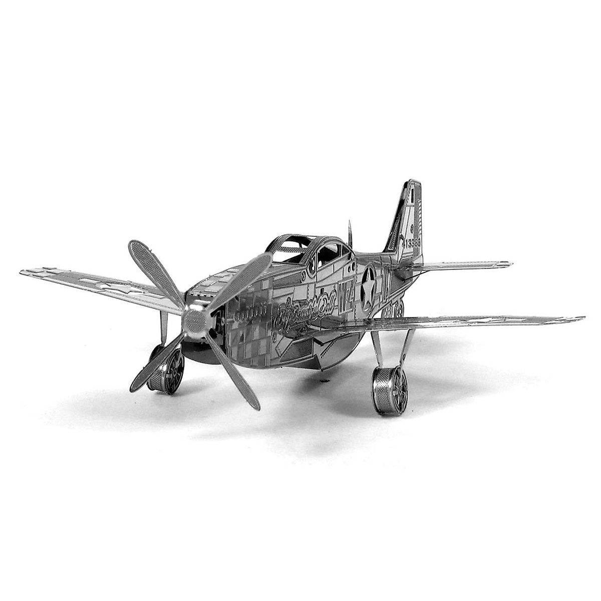 Metal Earth P-51 Mustang 3D Metal Model Kit Bundle with Tweezers Fascinations