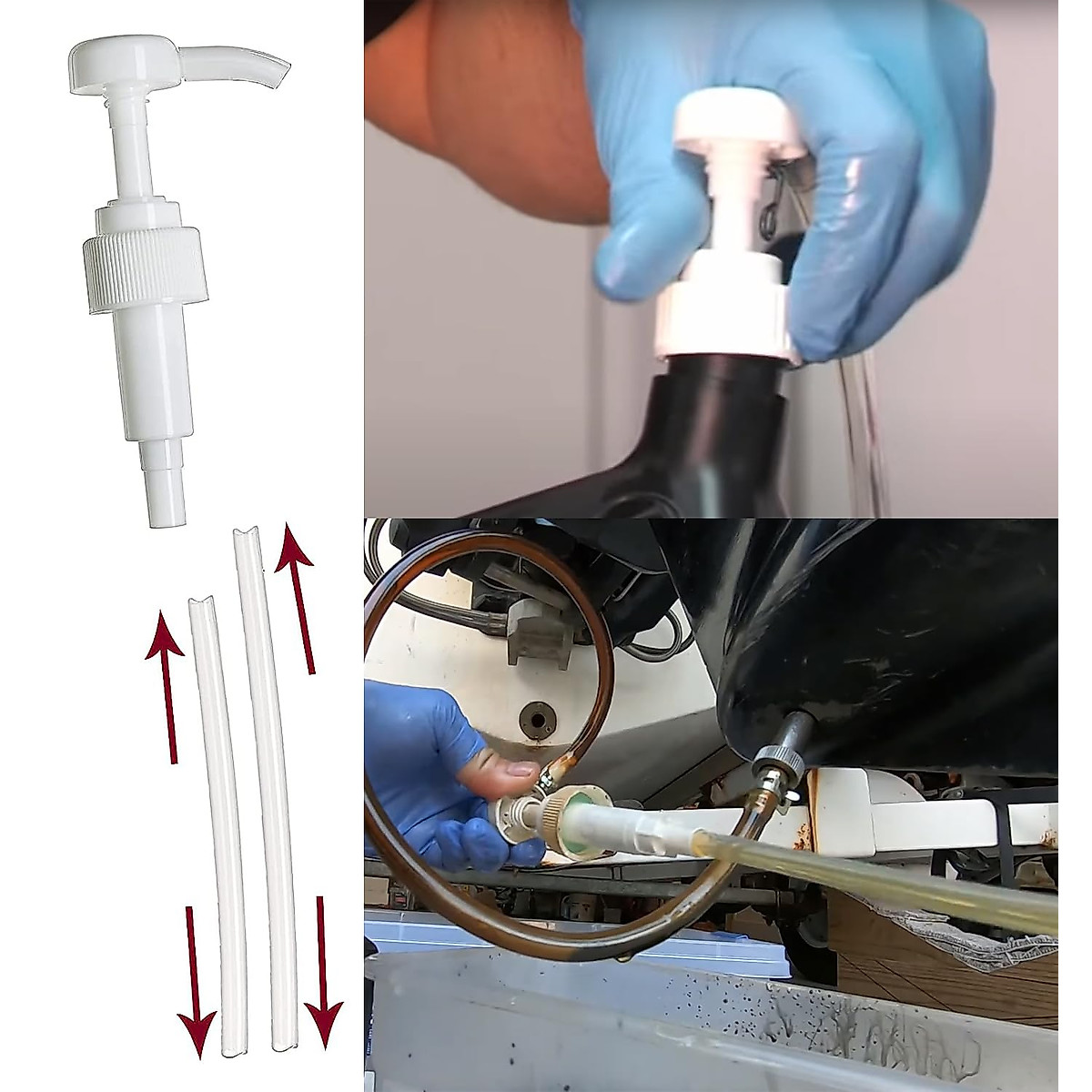 Lower Unit Gear Oil Pump and 18-2244 Drain Plug Screw & Gasket Kit Fits for Mercury/Mercruiser #1/MR/R/Alpha/Alpha I Gen II