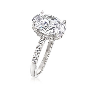 Ross-Simons 6.00 ct. t.w. CZ Ring in Sterling Silver. Size 7