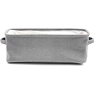 Juvale Grey Fabric Bathroom Storage Bin (16 x 6 x 5.5 Inches)