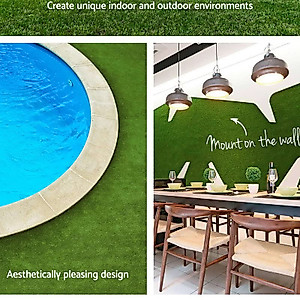 Artificial Grass Turf Indoor Outdoor Rug 5FTX8FT Fake Grass Backdrop Synthetic Lawn Landscape, Faux Turf Mat for Decor, Astroturf for Dogs with Drain Holes