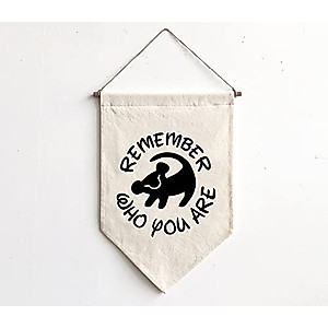 Remember Who You Are Banner - Home Decor - Kids Room Decor - Canvas Banner - Party Decor - Birthday Gift - Playroom Decor - Lion King Banner - Inspired Banner - Nursery Decor