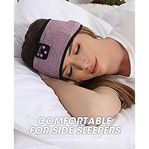 Fulext Bluetooth Headband Headphones, Sleep Headphones For Side Sleepers - Sleeping Comfortable with Thin Speaker Microphone Handsfree Best Gift Ideas Women Men