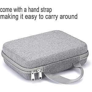 RAIACE Hard Carrying Case Compatible with BakuCores and Battle Figure, Small Dolls, Toys Organizer Storage Box with Mesh Pocket. (Case Only)-Gray(Gray Lining)