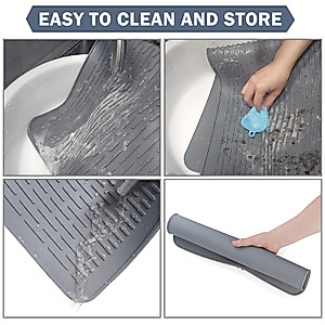 Silicone Stove Top Covers For Electric Stove, 31x21 inch Silicone Stove Top Protector, Flat Electric Stove Top Cover, Glass Top Stove Cover Protector to Prevent Scratching -Grey