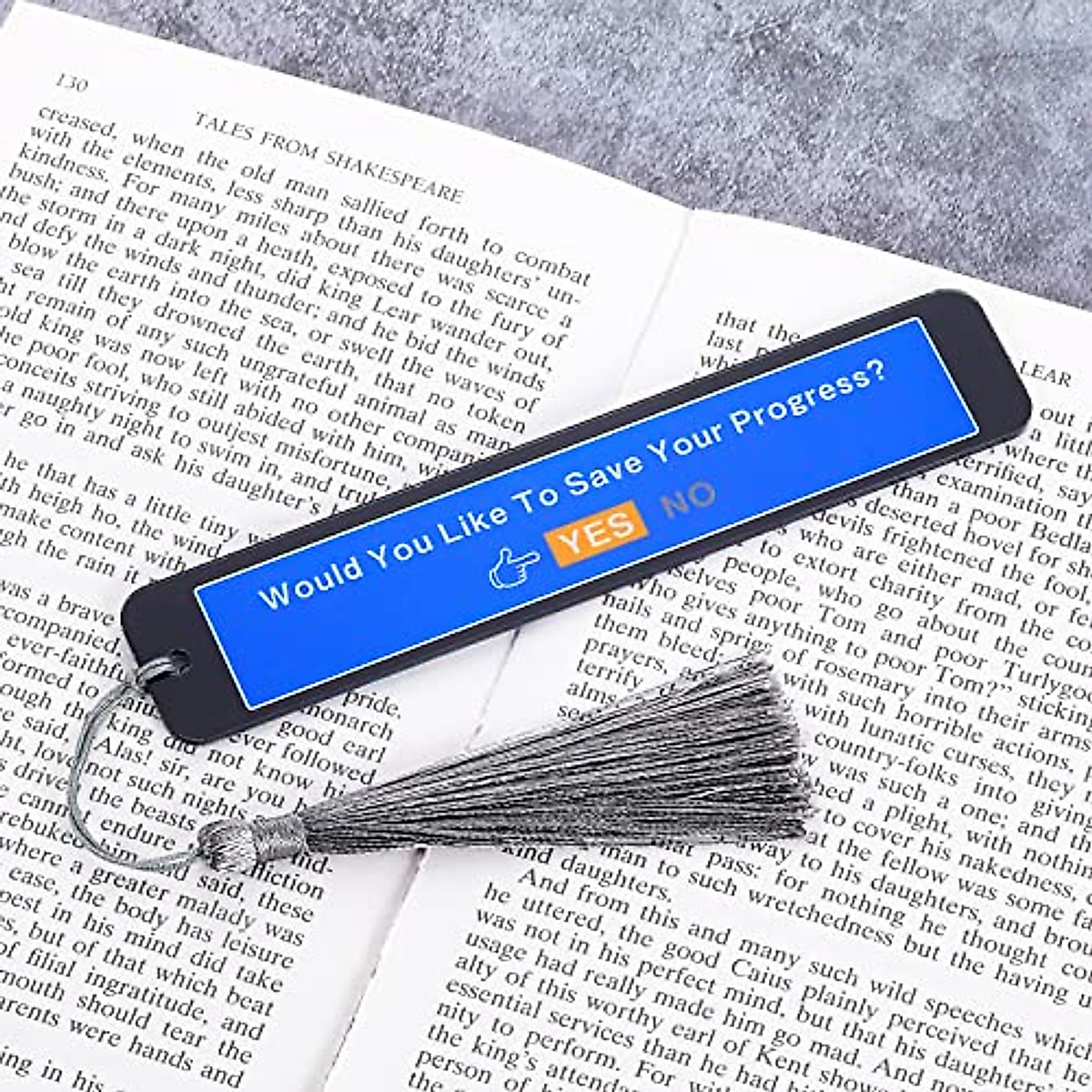 Stocking Stuffers for Men Boyfriend Teens Final Games Fantasy Save Your Progress Bookmark Novelty Funny Gifts for Men Vidiot Friends Christmas Birthday Valentines Gifts for Booklovers Gamer Husband