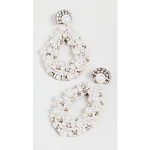 Deepa Gurnani Women's Deepa by Deepa Gurnani Arabella Earrings, Ivory, White, One Size