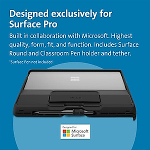 Kensington Blackbelt Rugged Case for Surface Pro 8 (13"), Military-Grade Protection, with Pen Holder - Black (K97581WW)
