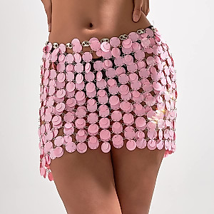 YWCUTE Ladies Sexy sequin waist chain skirt party Halloween carnival handmade body chain(p-rl-1251)