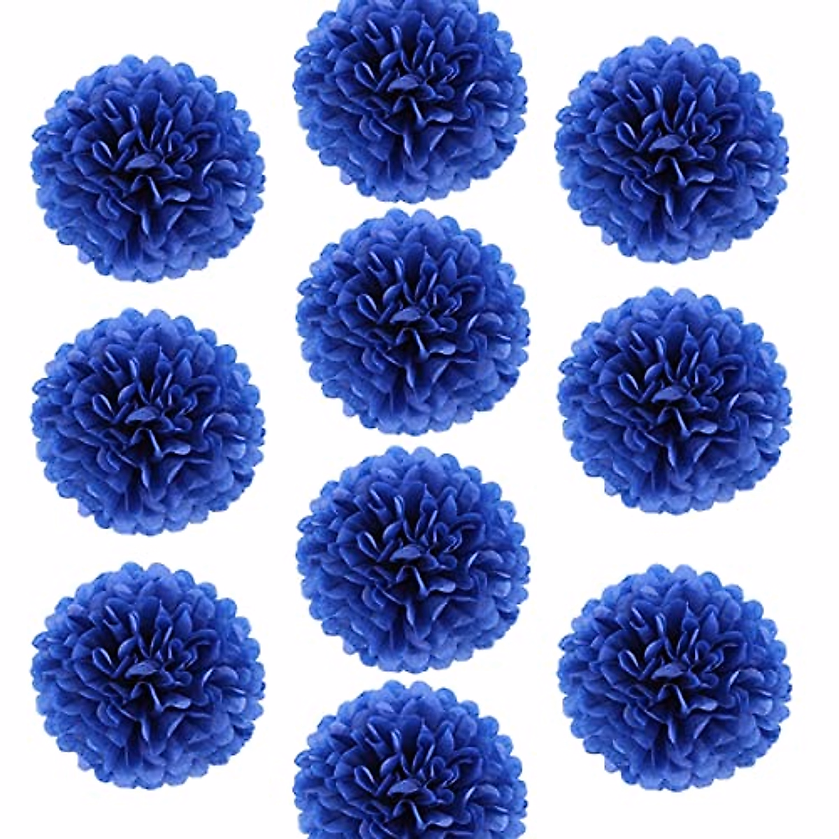 10pcs 12inch Paper Pom Poms Tissue Paper Flower Art Craft DIY Hanging Flower for Party Wedding Baby Shower Nursey Wall Decoration (12inch, Royal Blue)