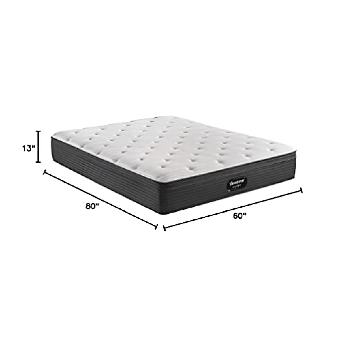 Beautyrest Silver BRS900 13 inch Plush Euro Top Mattress, Queen, Mattress Only