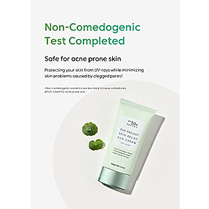 THANKYOU FARMER Sun Project Relief Sun Cream SPF50+ PA++++ 1.75 Fl Oz - Centella Asiatica Extracts for Soothing, Reef Safe Sunscreen Travel Size, Non-comedogenic Face Sunscreen for Sensitive Skin, Korean Sunscreen for Face