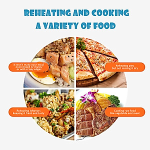 Car Food Warmer Portable 12V Personal Oven for Car Heat Lunch Box with Adjustable/Detachable shoulder strap, Using for Work/Picnic/Road Trip, Electric Slow Cooker for Food (Black)